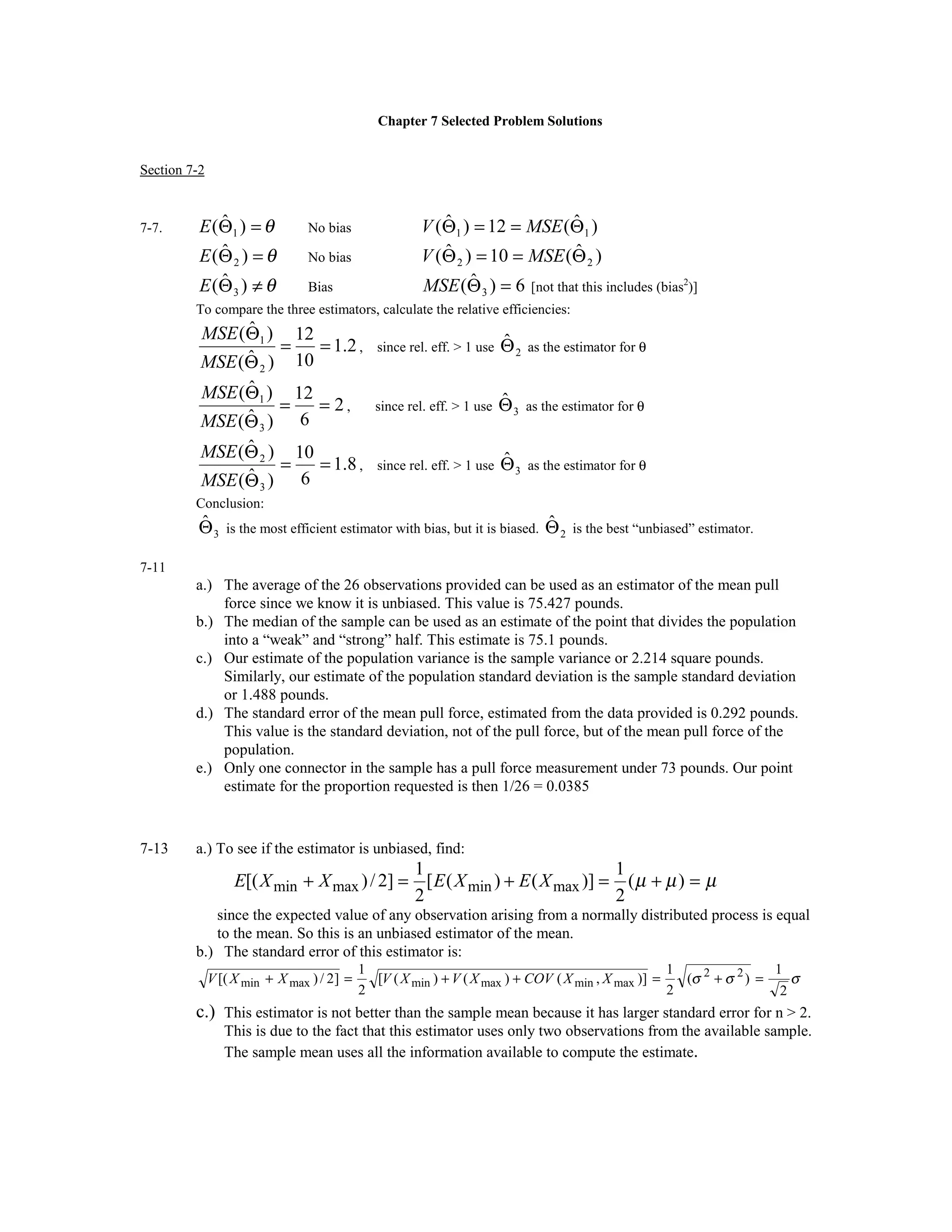 Applied statistics and probability for engineers solution montgomery && runger | PDF