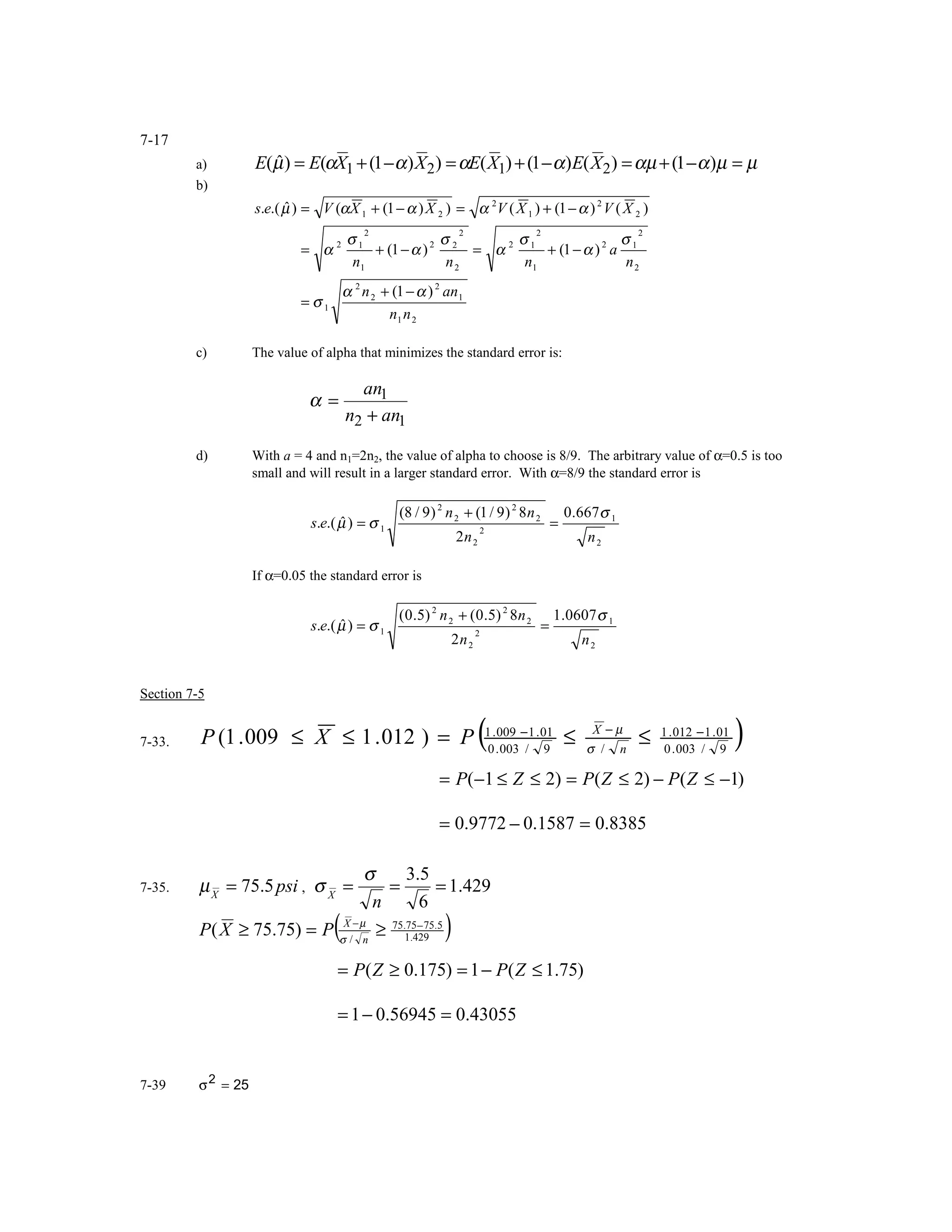 Applied statistics and probability for engineers solution montgomery && runger | PDF