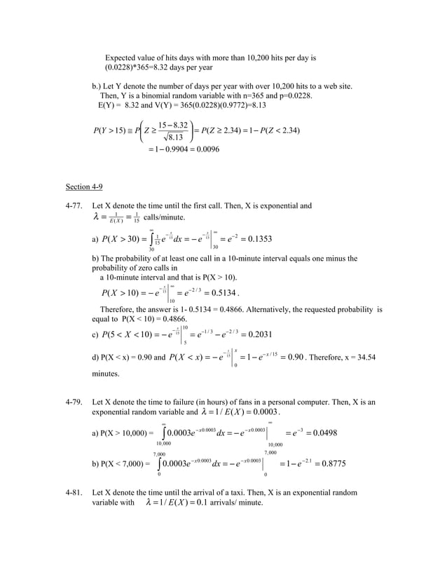 Applied statistics and probability for engineers solution montgomery && runger | PDF