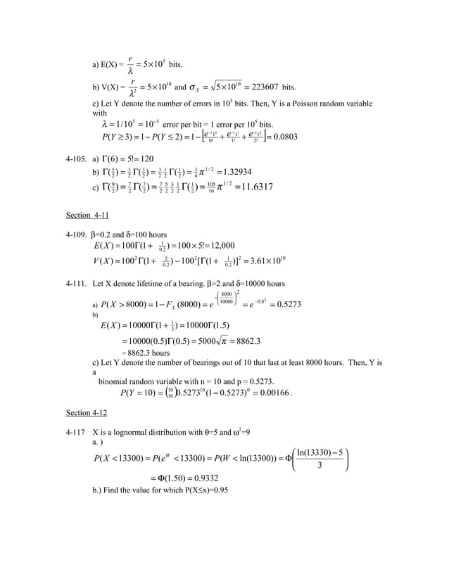 Applied statistics and probability for engineers solution montgomery && runger | PDF