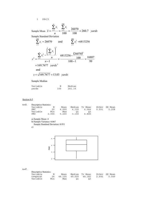 Applied statistics and probability for engineers solution montgomery && runger | PDF