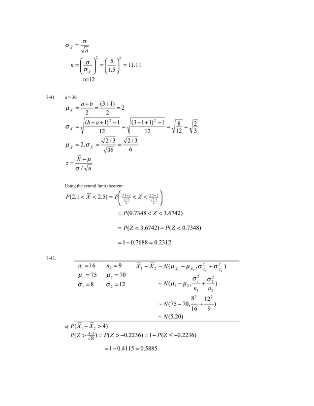 Applied statistics and probability for engineers solution montgomery && runger | PDF