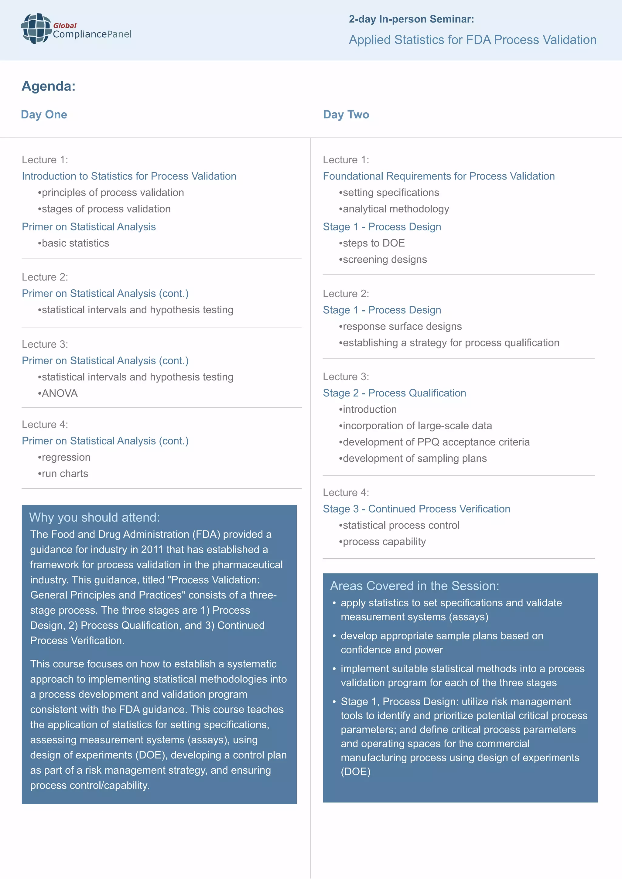 Applied statistics for fda process validation | PDF