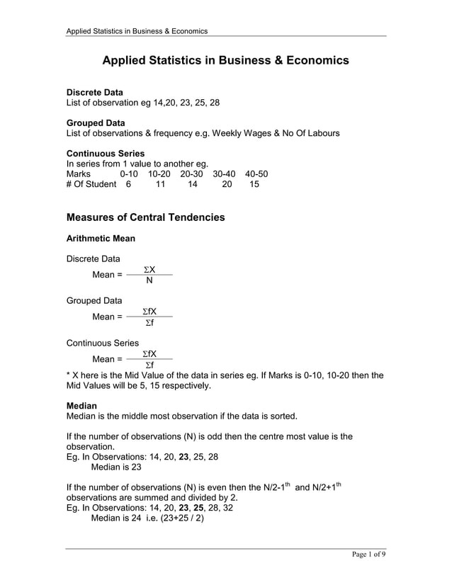 Applied Statistics In Business | PDF | Physics | Science