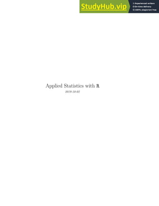 Applied Statistics With R | PDF