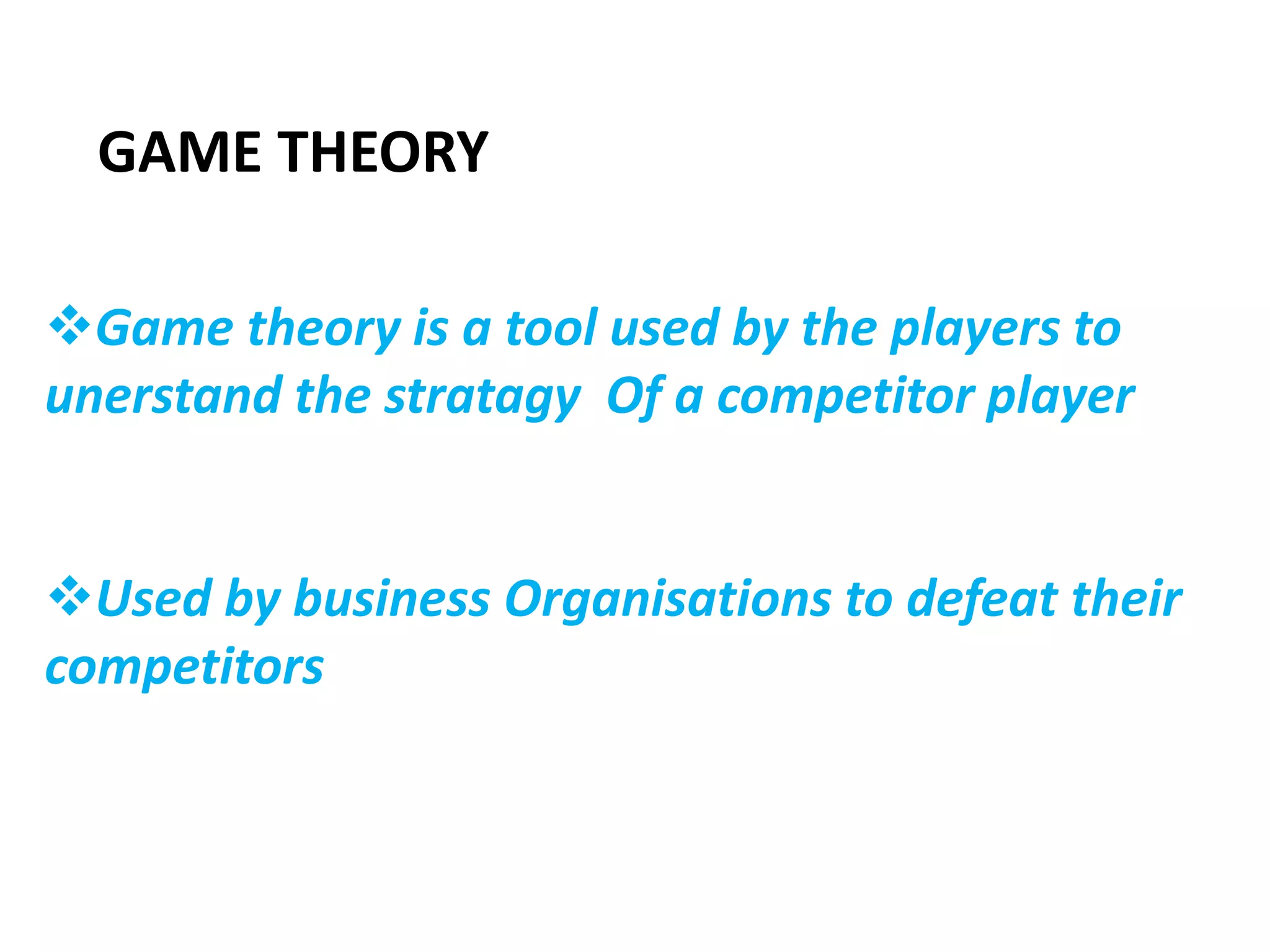 GAME THEORY | PPTX