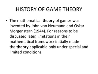 GAME THEORY | PPTX