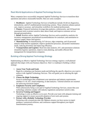 Transform Your Business with Applied Technology Services: Driving ...