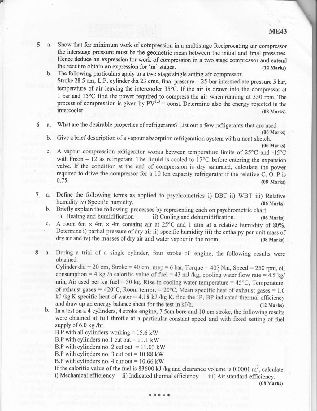 Applied Thermodynamics Question Papers applied-thermodynamics-question-papers