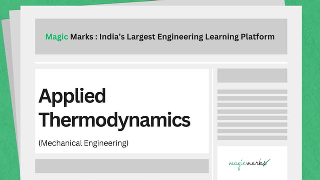 Learn the concepts of Thermodynamics on Magic Marks | PPT
