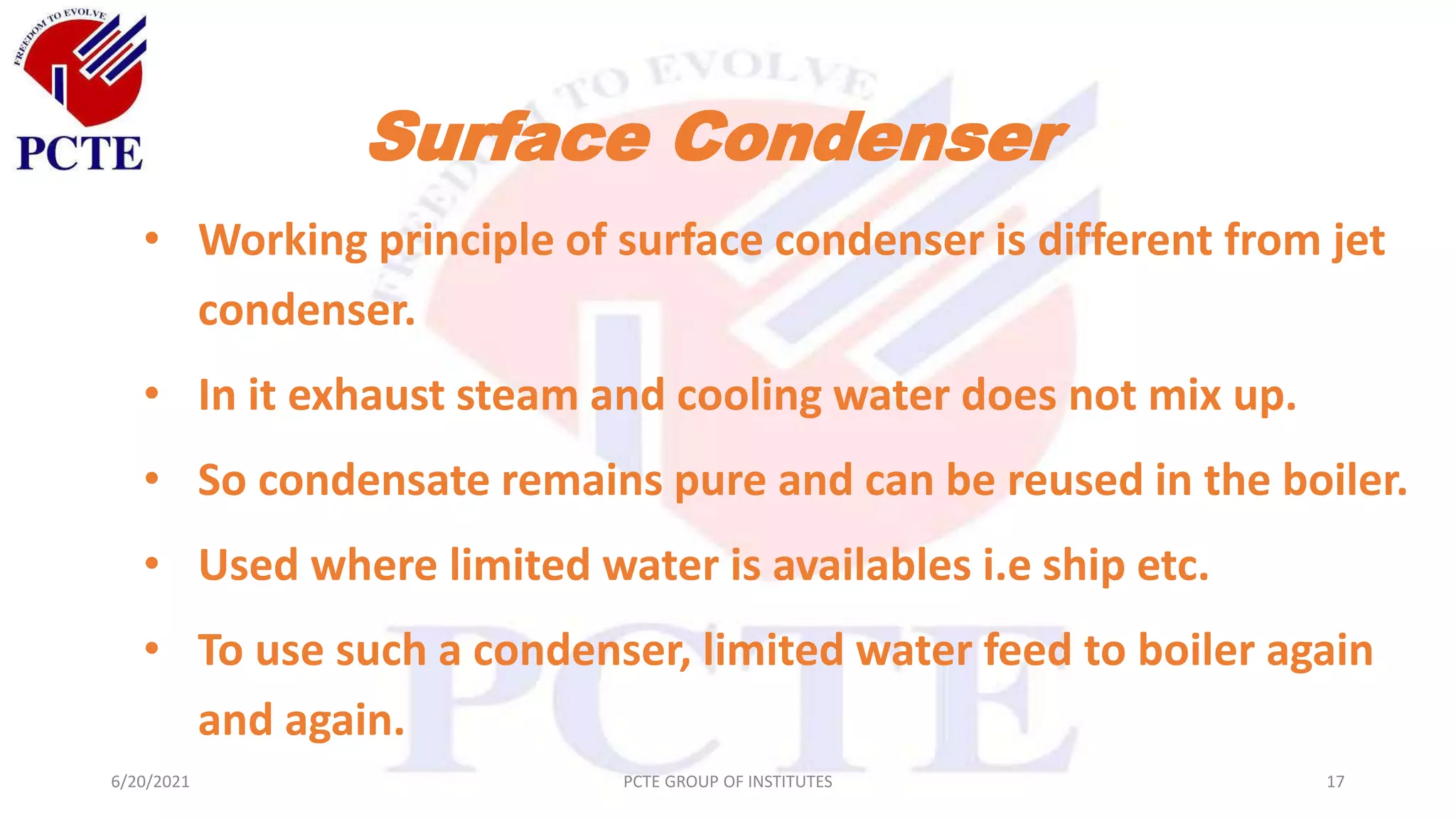Working & Application of Condensers | What are Condensers Presentation ...