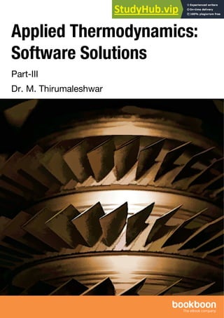 APPLIED THERMODYNAMICS SOFTWARE SOLUTIONS PART | PDF