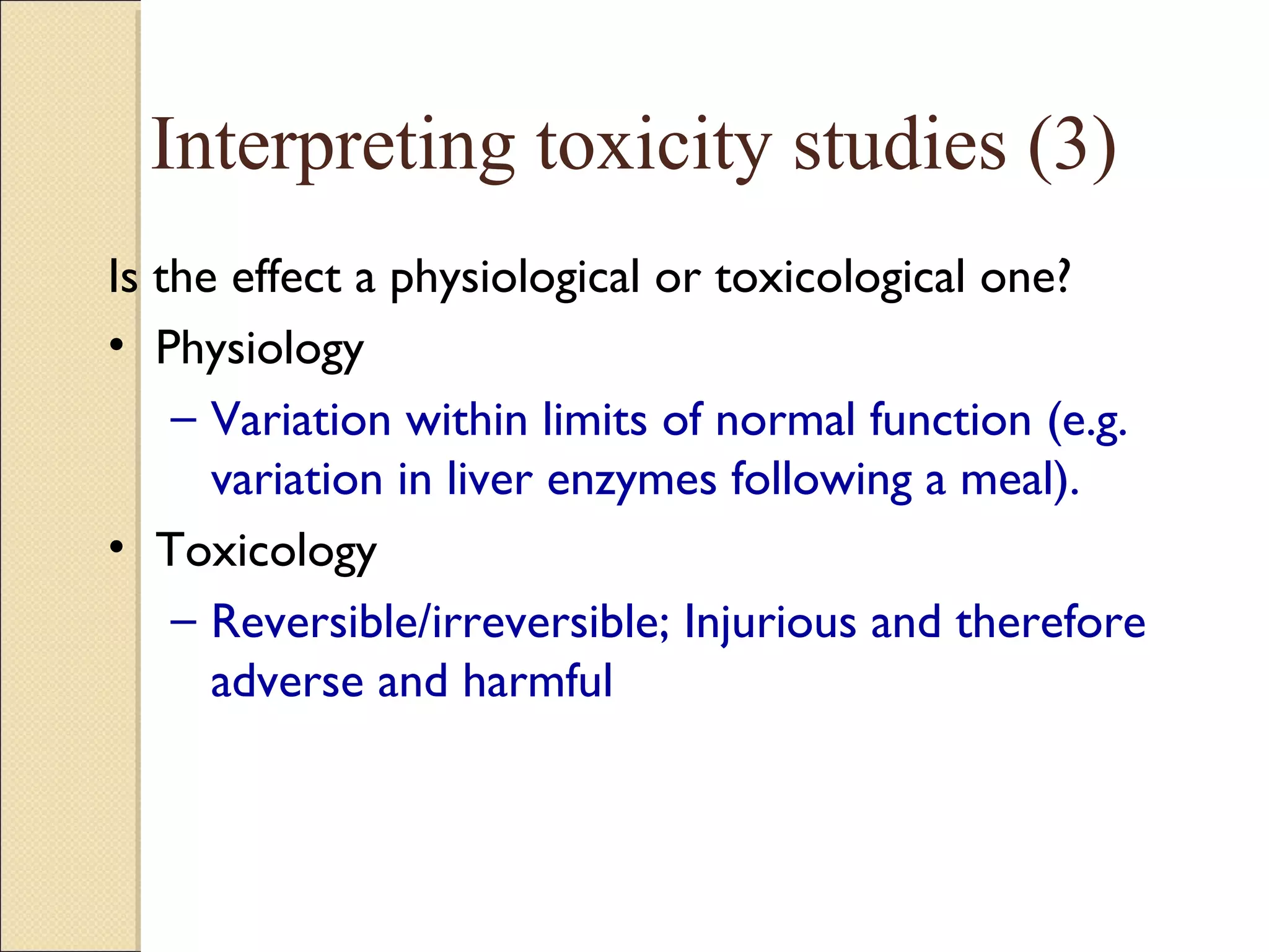 Applied toxicology chemical risk assessment | PPT
