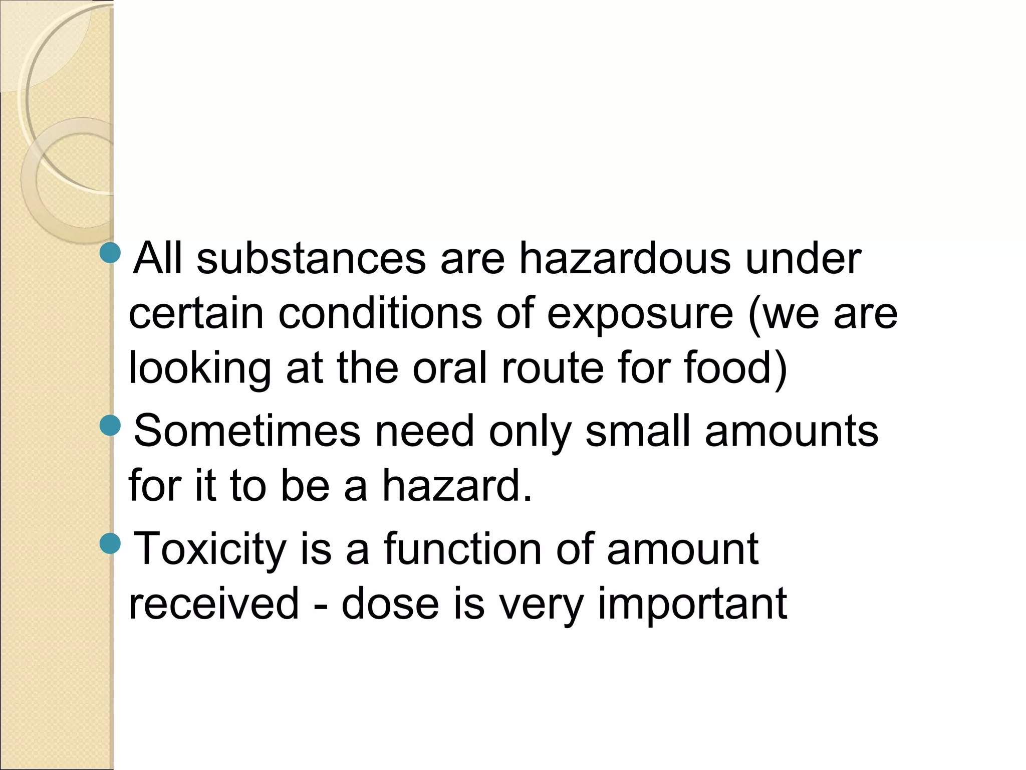 Applied toxicology chemical risk assessment | PPT