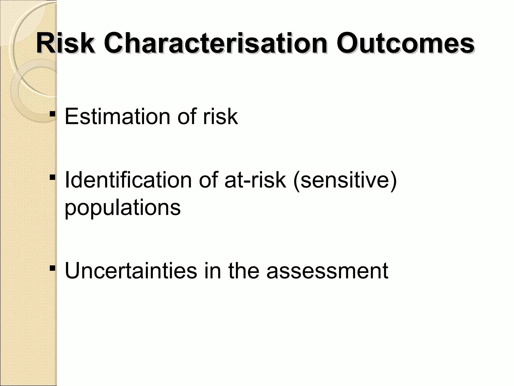 Applied toxicology chemical risk assessment | PPT