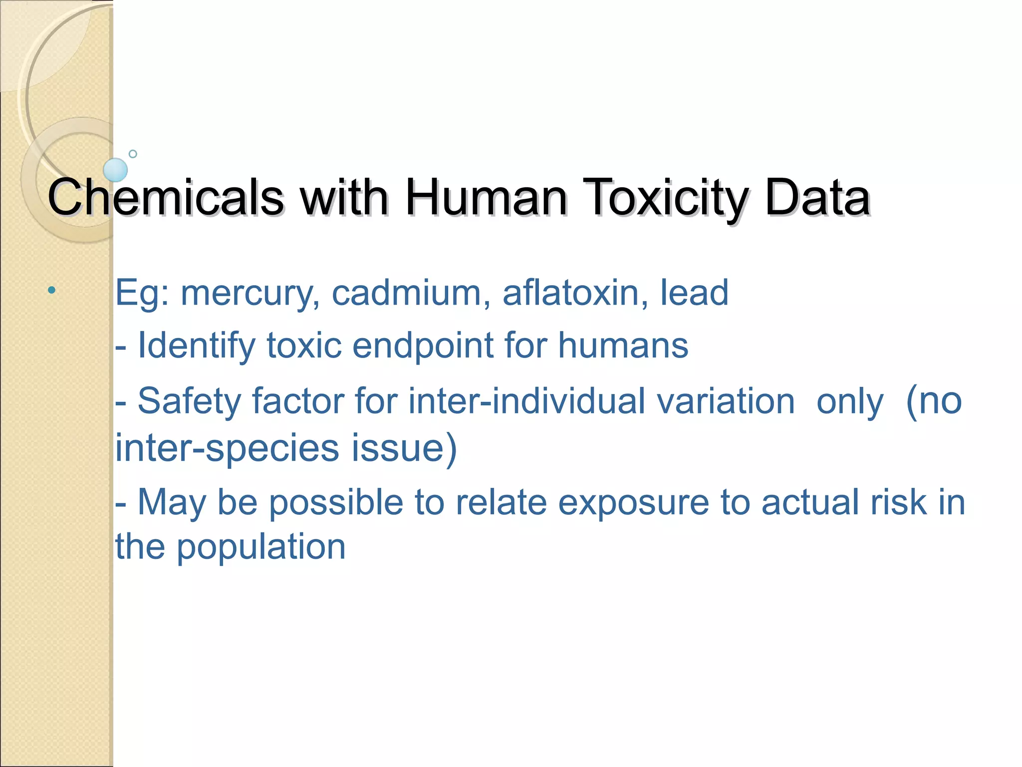 Applied toxicology chemical risk assessment | PPT