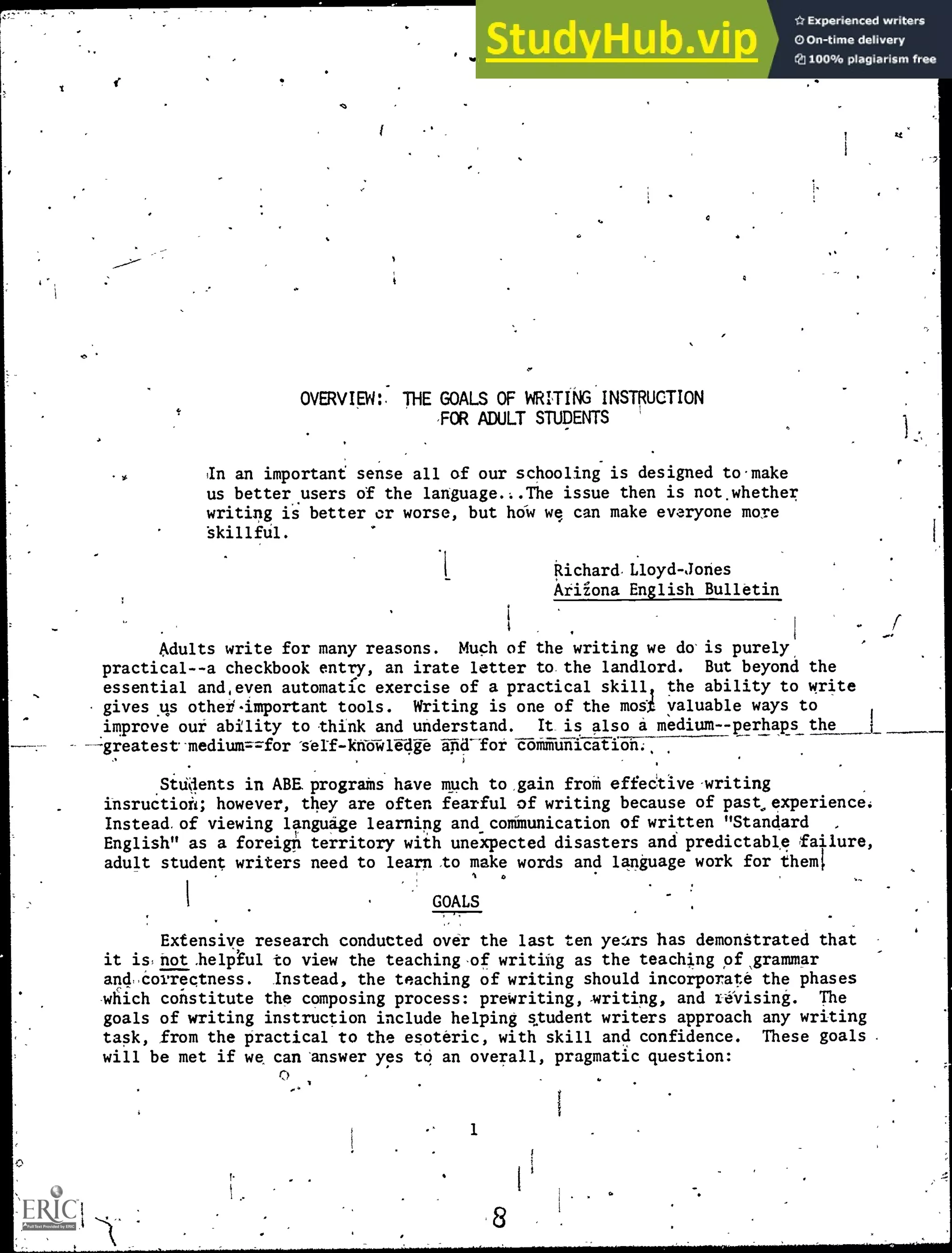 Applied Writing A Writing Skills Curriculum For Adult Learners. Second ...