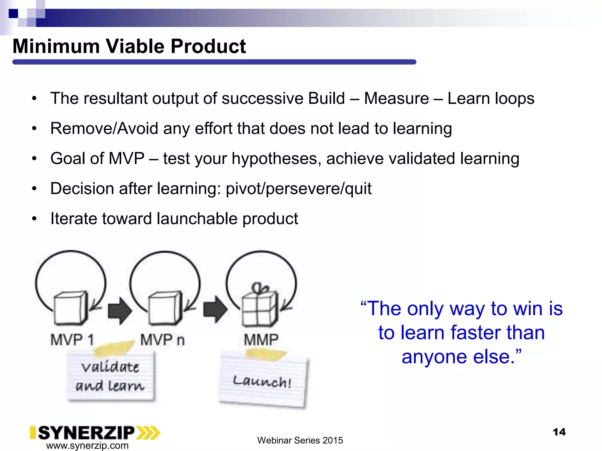 Applying Lean Startup Principles to Agile Projects | PPT