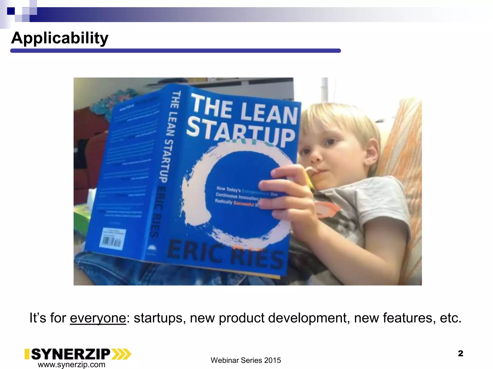 Applying Lean Startup Principles to Agile Projects | PPT