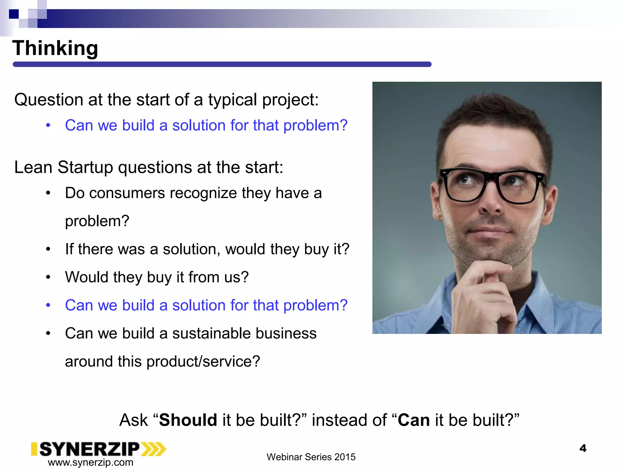 Applying Lean Startup Principles to Agile Projects | PPT