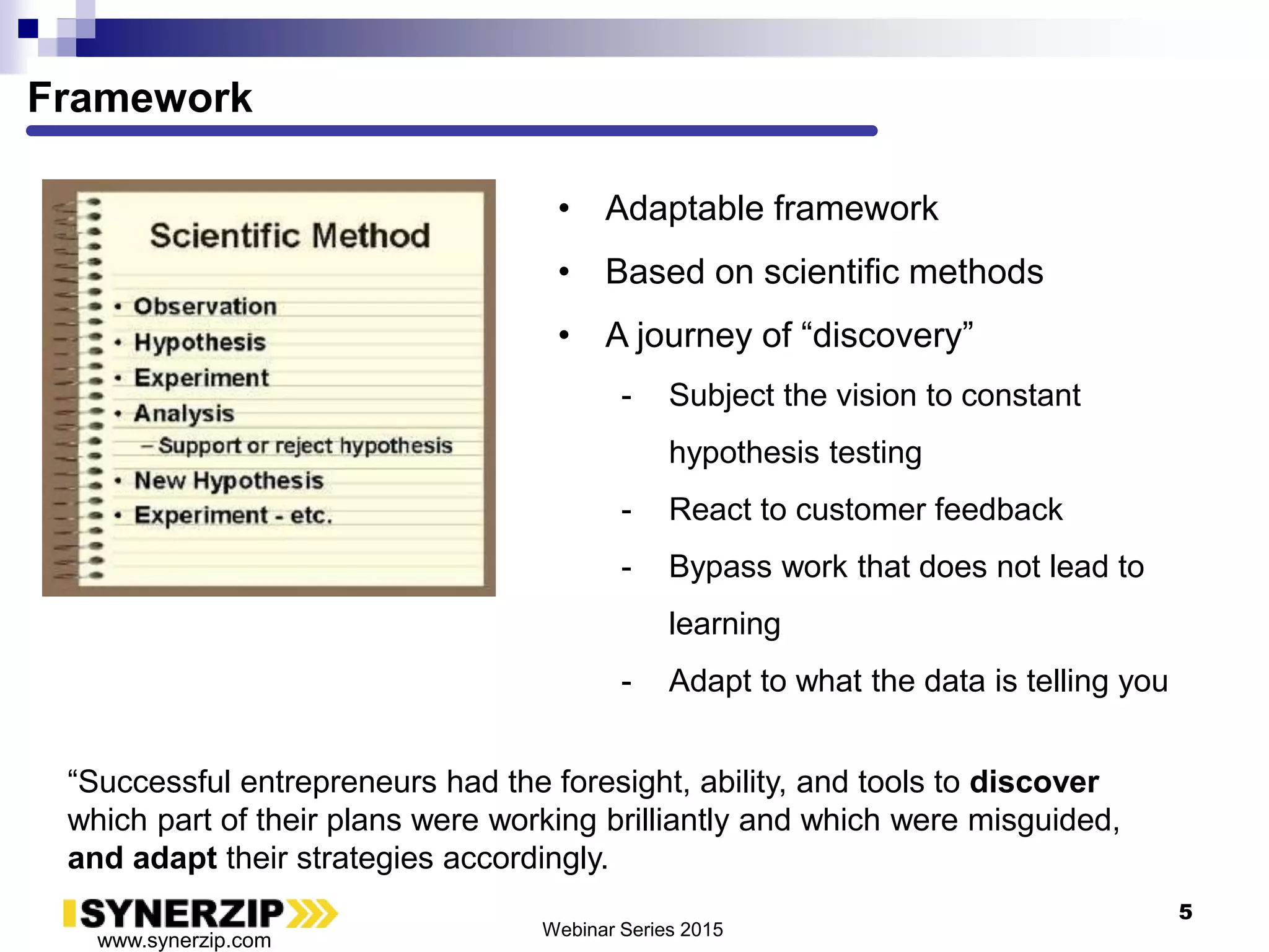 Applying Lean Startup Principles to Agile Projects | PPT