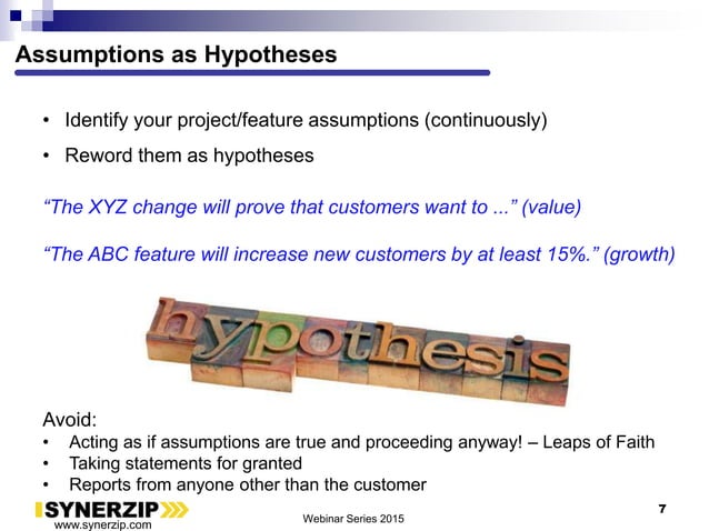 Applying Lean Startup Principles to Agile Projects | PPT