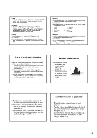 Language Testing :kinds of tests | PDF
