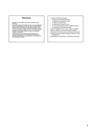 Language Testing :kinds of tests | PDF