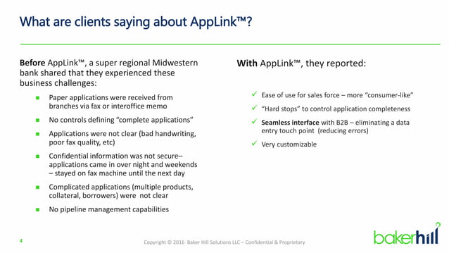 Baker Hill AppLink Overview | PPTX