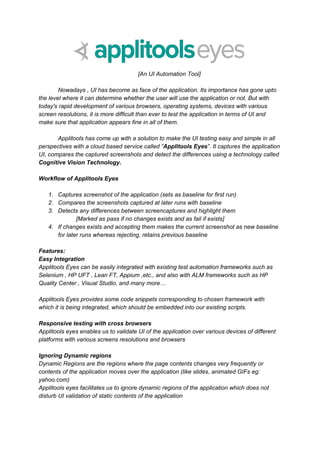 Applitools | PDF