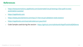 Applitools eyes workshop | PPTX