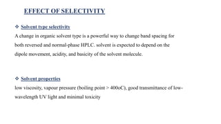 RESOLUTION AND APPLICATIONS OF HPLC | PPTX