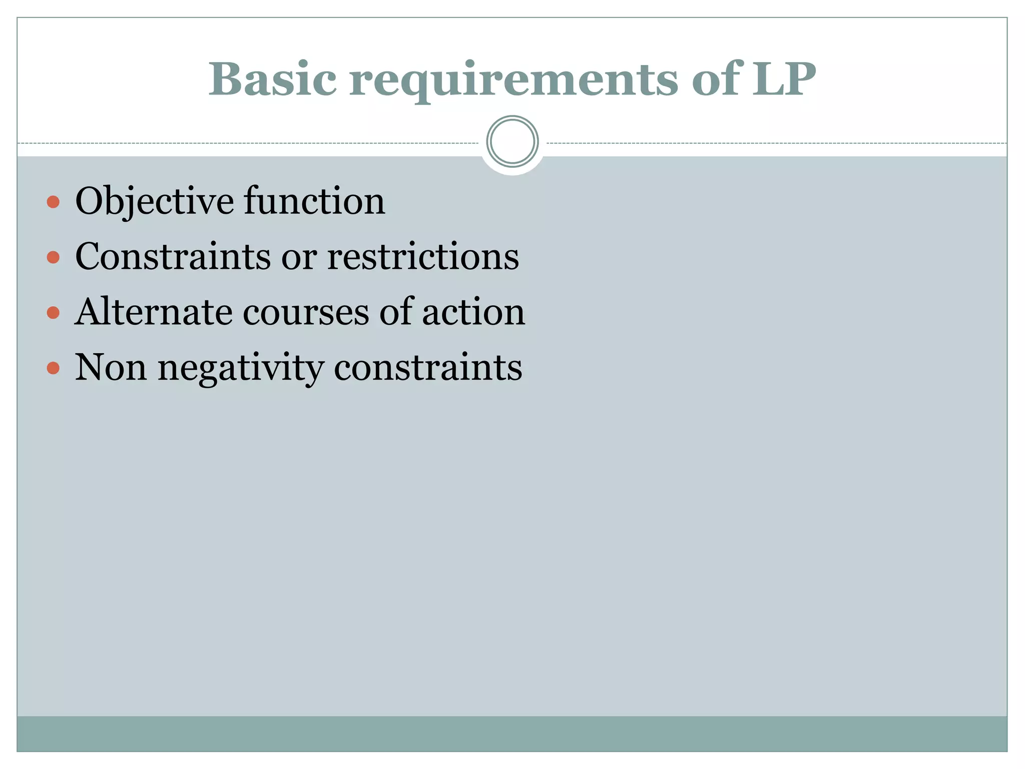 Applications of linear Programming | PPTX