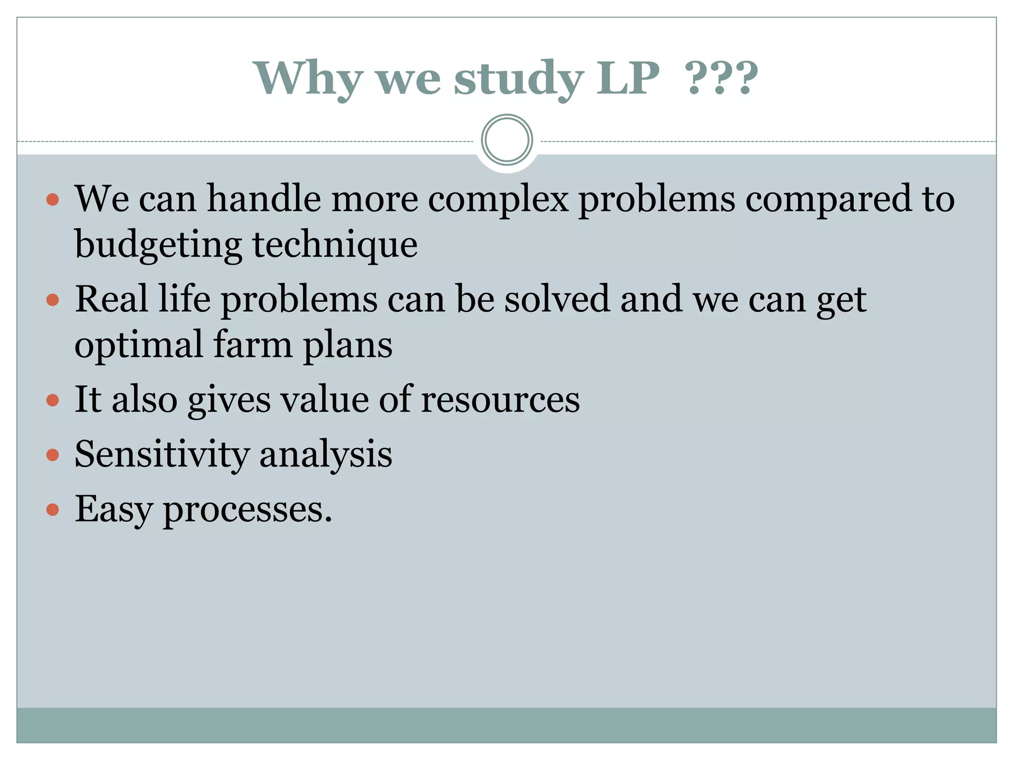 Applications of linear Programming | PPTX