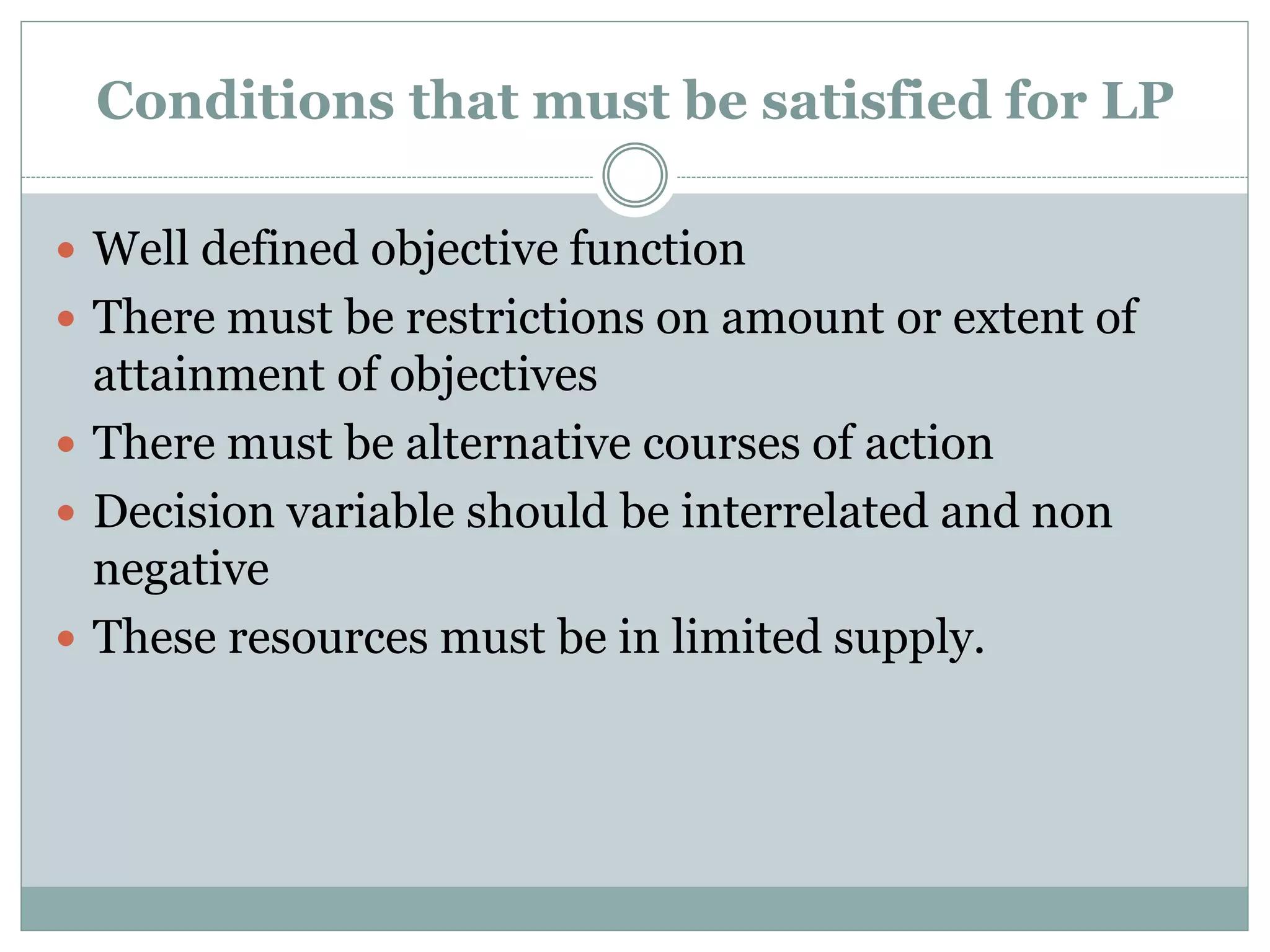 Applications of linear Programming | PPTX