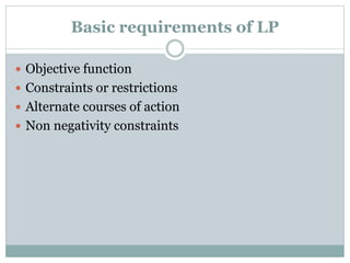 Applications of linear Programming | PPTX
