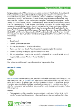 App Localization Tools Guide | PDF
