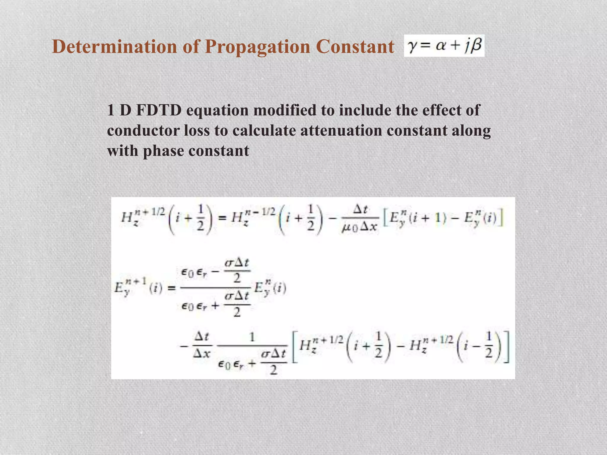 APPLICATION OF 1-D FDTD | PPTX