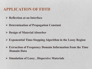 APPLICATION OF 1-D FDTD | PPTX