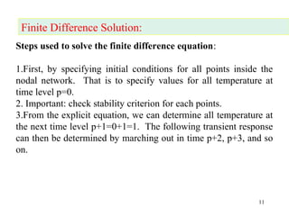 Application of Numerical Methods (Finite Difference) in Heat Transfer | PPT