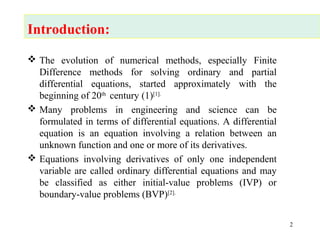 Application of Numerical Methods (Finite Difference) in Heat Transfer | PPT