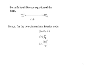 Application of Numerical Methods (Finite Difference) in Heat Transfer | PPT