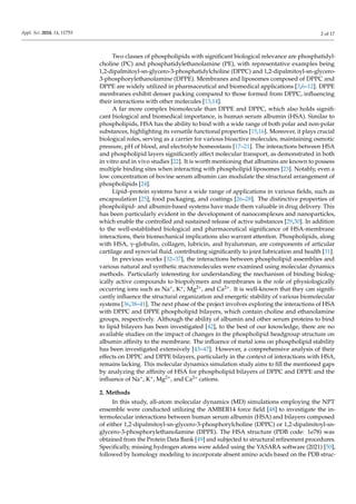 Molecular Insights into the Interactions Between Human Serum Albumin ...