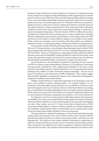 PLC-Controlled Intelligent Conveyor System with AI-Enhanced Vision for Efficient Waste Sorting | PDF