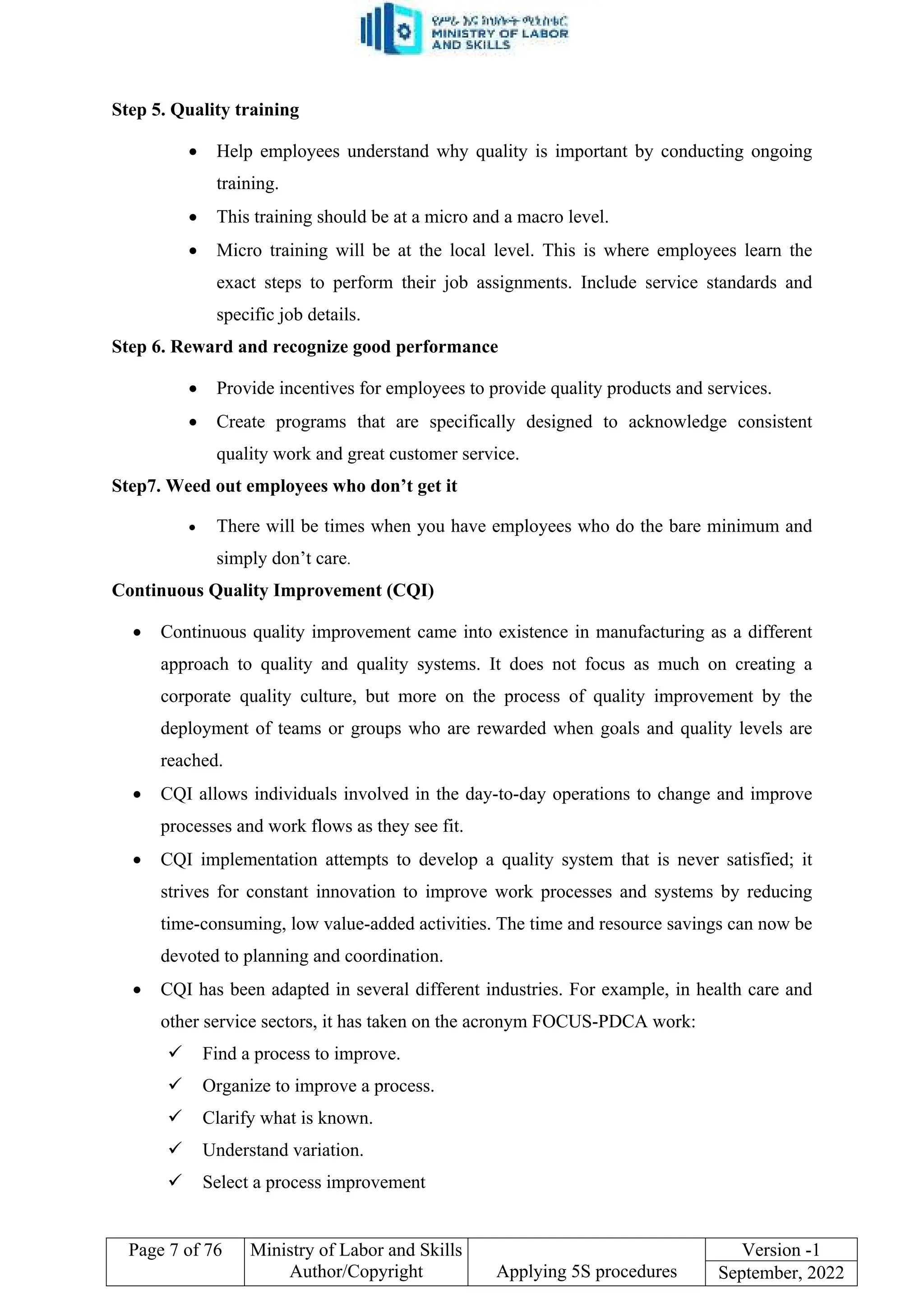Apply 5S procedure for progressional .pdf