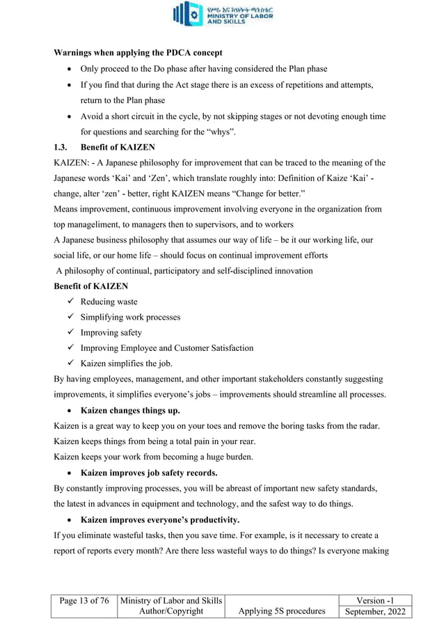 Apply 5S procedure for progressional .pdf