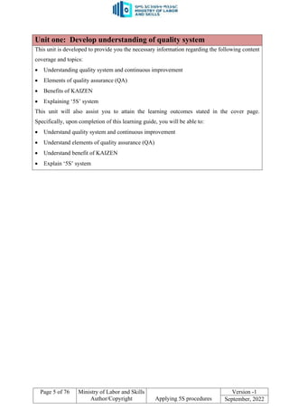 Apply 5S procedure for progressional .pdf