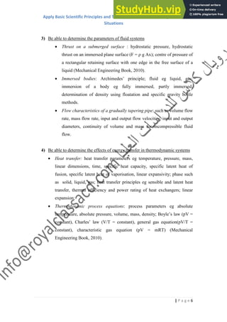 Apply Basic Scientific Principles And Techniques In Mechanical ...