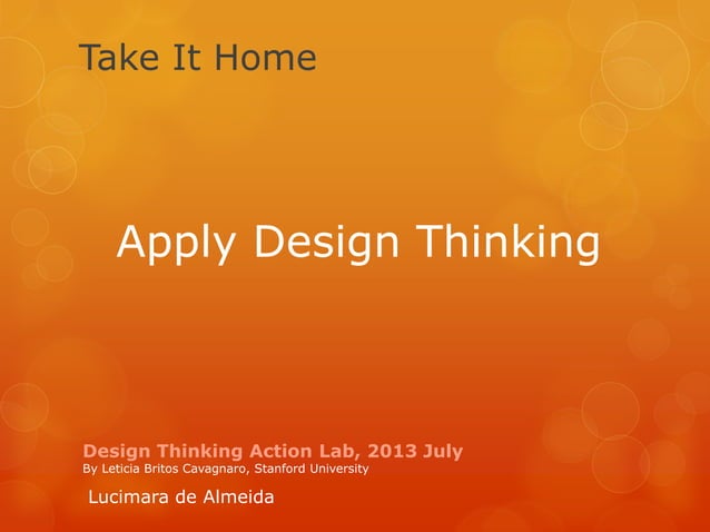 Apply Design Thinking LA | PPT
