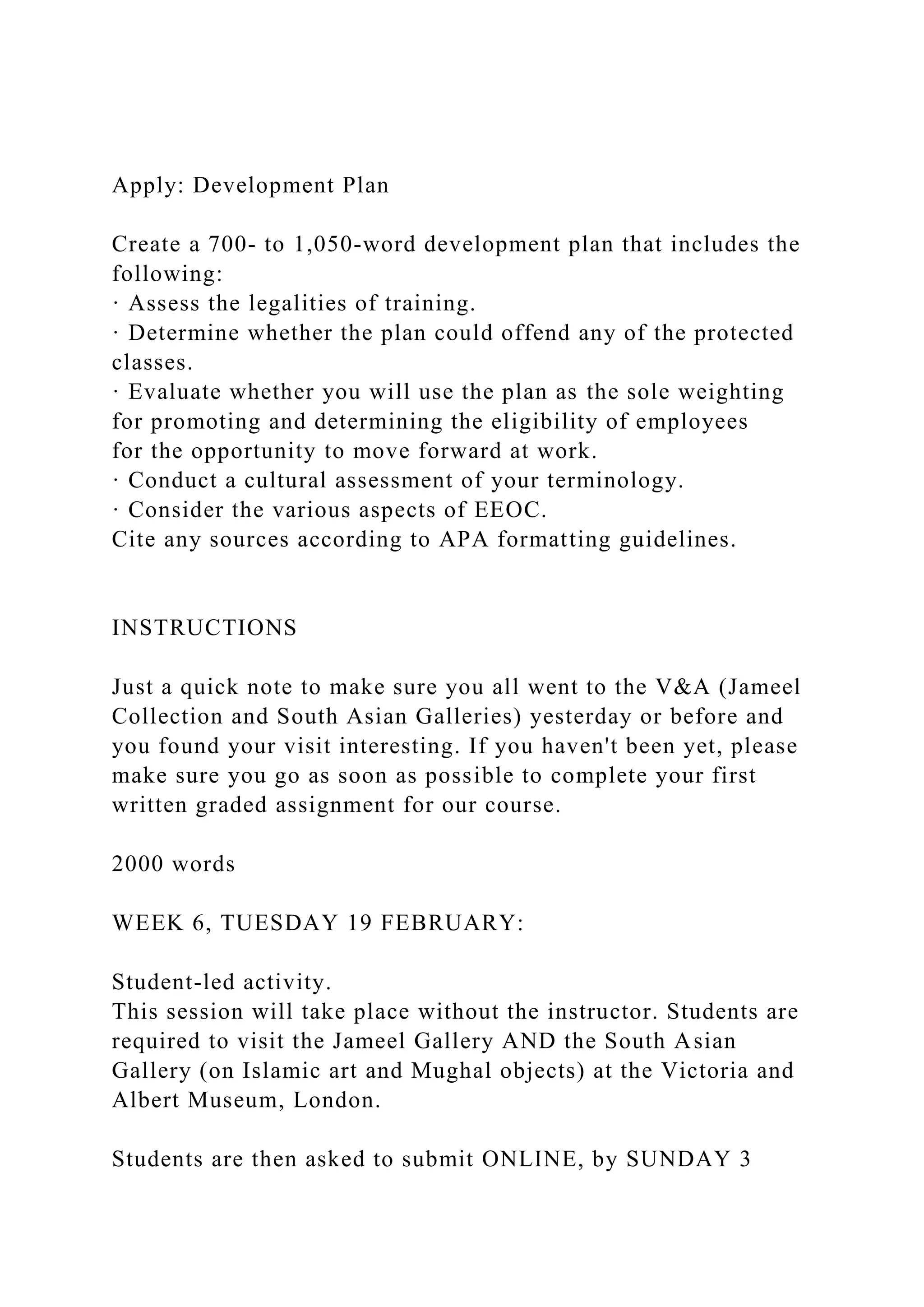 Apply Development PlanCreate a 700- to 1,050-word development.docx